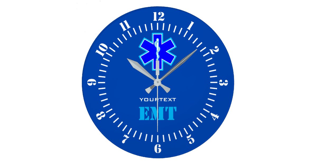 Personalized Star of Life Paramedic Services on a Large Clock | Zazzle.com