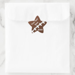 Personalized STAR Shaped Football Stickers | Zazzle