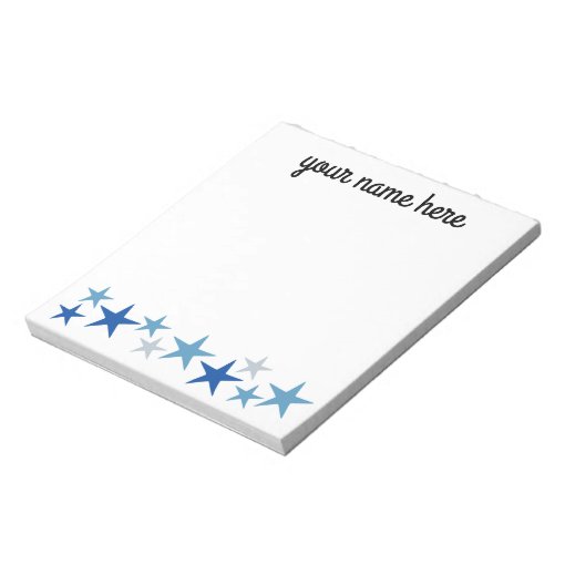 Personalized Stars Stationery for Boys Notepad | Zazzle