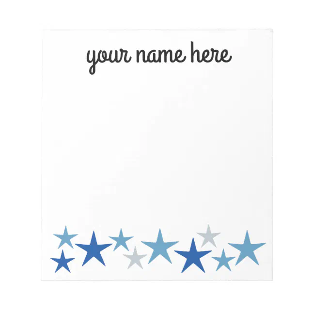 Personalized Stars Stationery for Boys Notepad | Zazzle