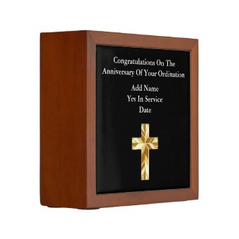 Personalized Stationary Priest Nun Clergy Catholic Desk Organizer | Zazzle