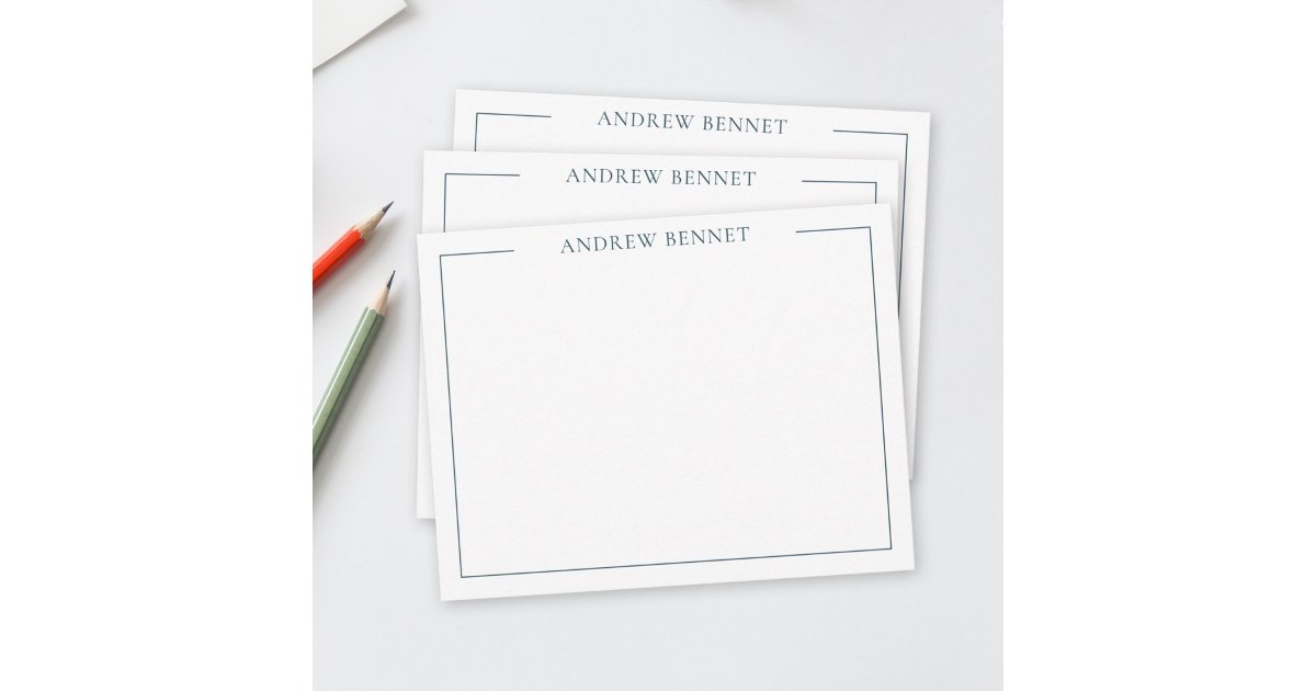 Personalized Stationery Classic Family Thank You Note Card | Zazzle