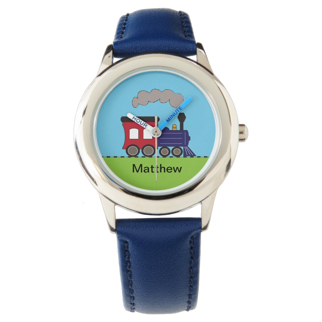 Personalized Steam Train Locomotive Watch | Zazzle