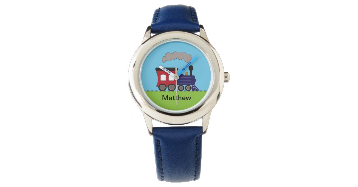 Personalized Steam Train Locomotive Watch | Zazzle