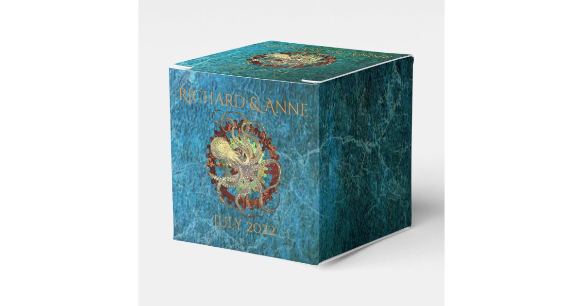 Personalized Steampunk Rusty Gears Wedding Favor Boxes | Zazzle