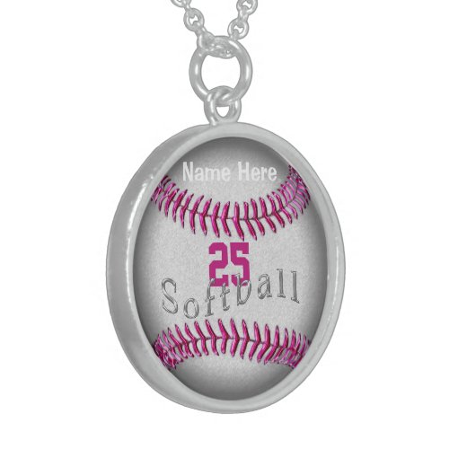 Personalized Sterling Silver Softball Jewelry | Zazzle
