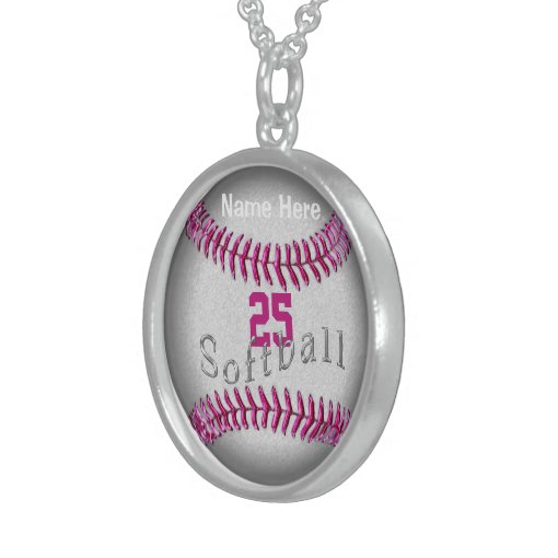 Personalized Sterling Silver Softball Jewelry | Zazzle