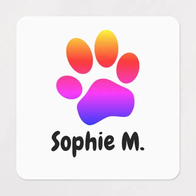 Personalized Stick On Name Labels For Kids | Zazzle