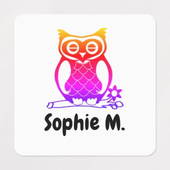 Personalized Stick On Name Labels For Kids | Zazzle