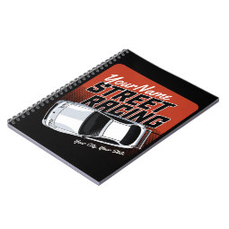 Personalized Street Racing Race Car Motorsport Notebook | Zazzle