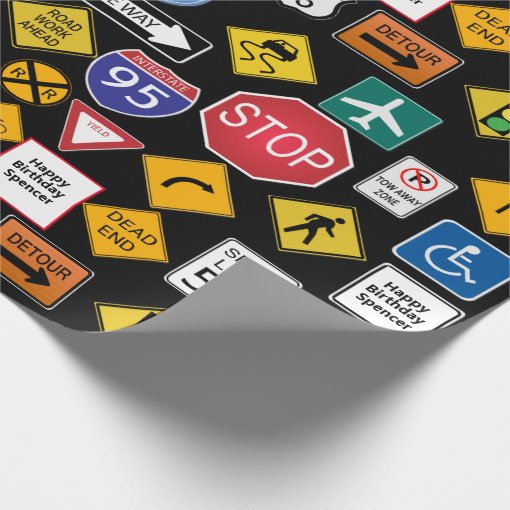 Personalized Street Signs Wrapping Paper | Zazzle