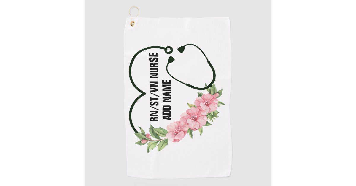 Personalized Student-Registered-Veteran Nurse Name Golf Towel | Zazzle