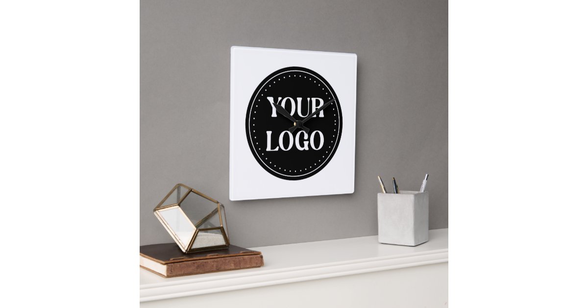 Personalized, stylish, modern & minimal square wall clock | Zazzle