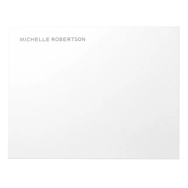 Personalized Stylish Modern Professional Notepad | Zazzle