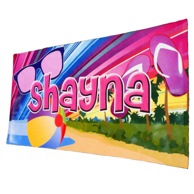Personalized Sublimation Beach Blanket | Zazzle