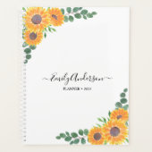 Personalized Sunflower Eucalyptus 2023 Planner | Zazzle