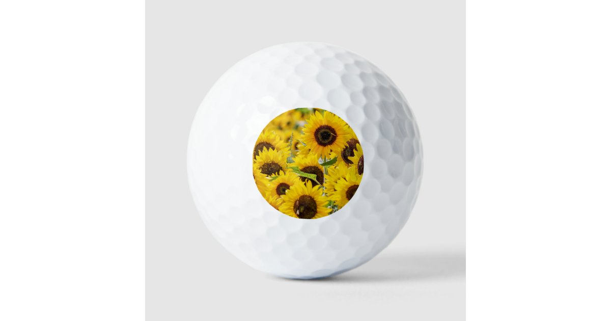 Personalized Sunflower Monogram Golf Balls | Zazzle