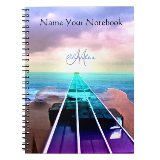 Personalized Sunset Bass Guitar Music Notebook | Zazzle.com