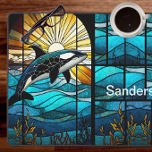 Personalized Sunset Ocora Black Blue Ocean Desk Mat | Zazzle