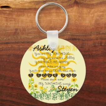 Personalized Sunshine Keychain | Zazzle