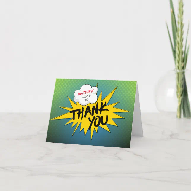 Personalized Superhero Flash Superhero Thank You | Zazzle