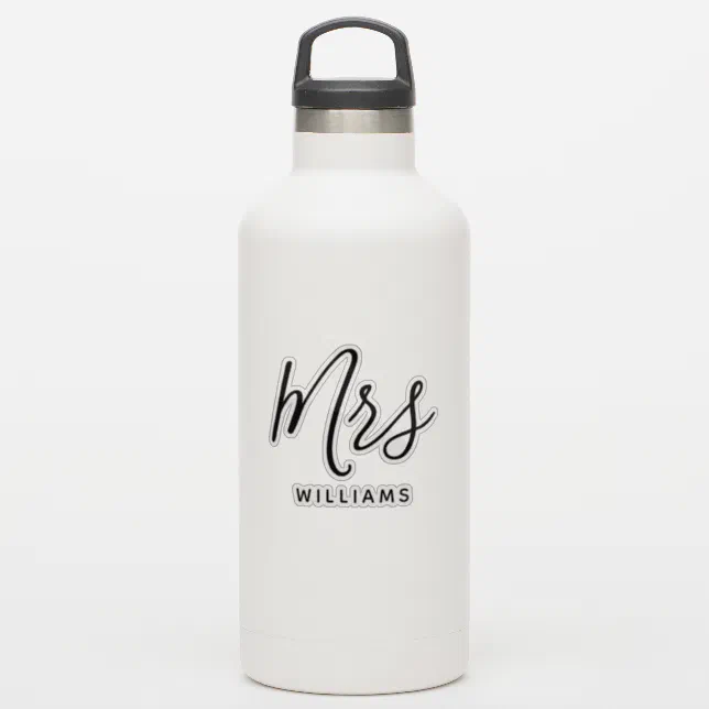 Personalized Surname Bride to Be Mrs Vinyl Cut Out Sticker | Zazzle