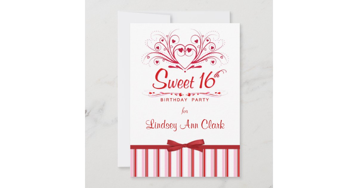 Personalized Sweet 16 Birthday Party Invitations | Zazzle