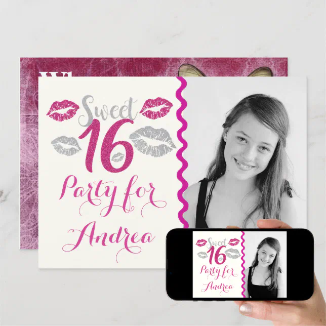 Personalized Sweet 16 Birthday Party Invitations | Zazzle