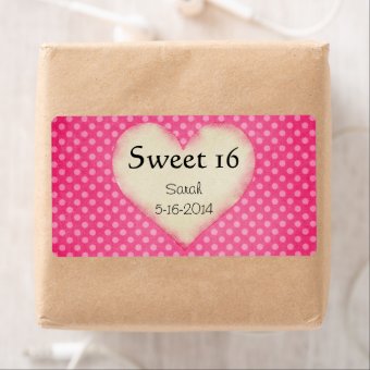 Personalized Sweet 16 Label Template | Zazzle