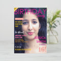 Personalized Sweet 16 Magazine Cover Photo Invites | Zazzle