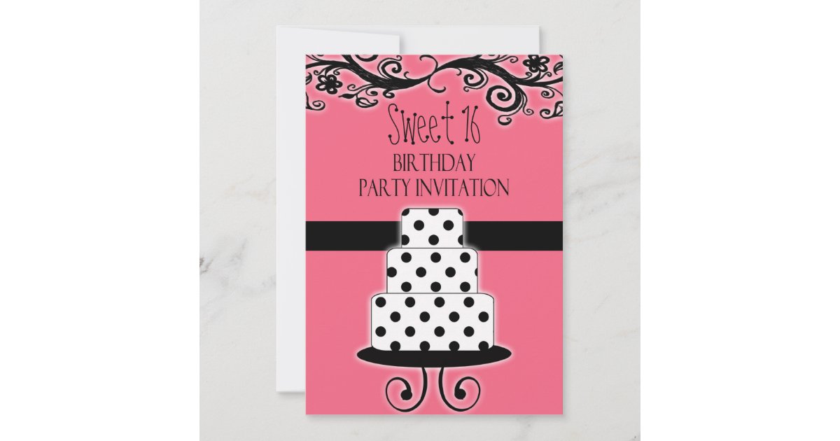 Personalized Sweet 16 Party Invitation | Zazzle
