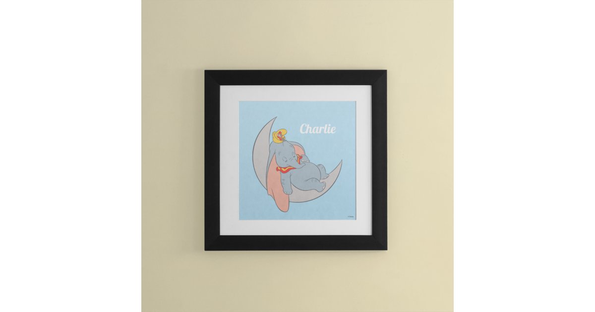 Personalized Sweet Dumbo and Timothy Sleeping Poster | Zazzle