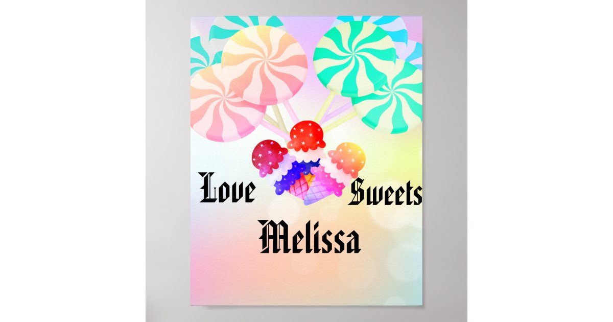 Personalized Sweet Treats Poster | Zazzle