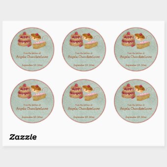 Personalized Sweets Recipe Stickers | Zazzle