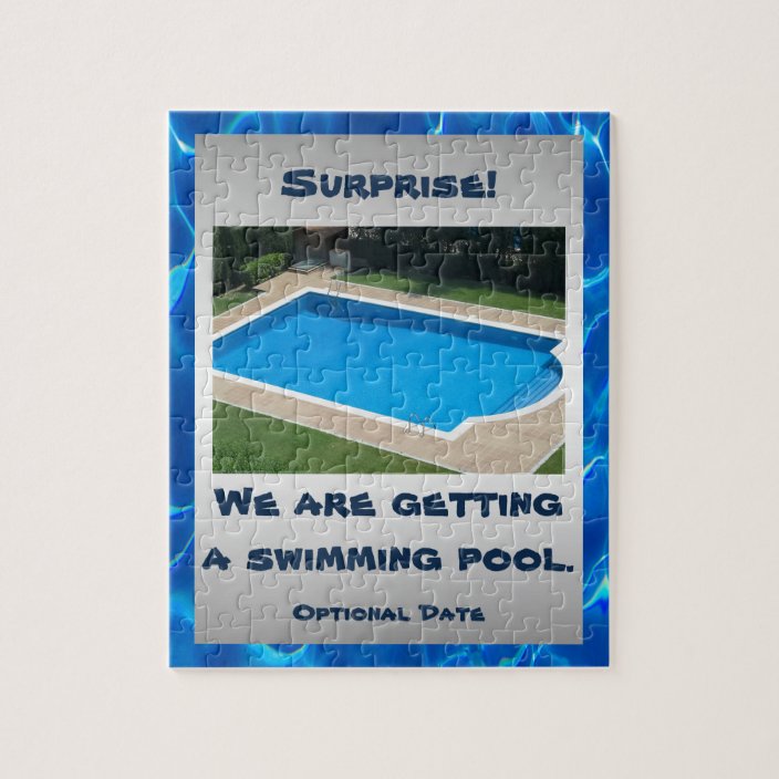 Personalized Swimming Pool Surprise Jigsaw Puzzle | Zazzle.com