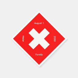 Personalized Swiss Flag Custom Switzerland Napkins | Zazzle