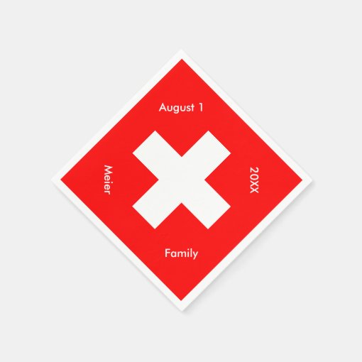 Personalized Swiss Flag Custom Switzerland Napkins | Zazzle