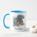 Personalized T-Rex dinosaur mug | Zazzle