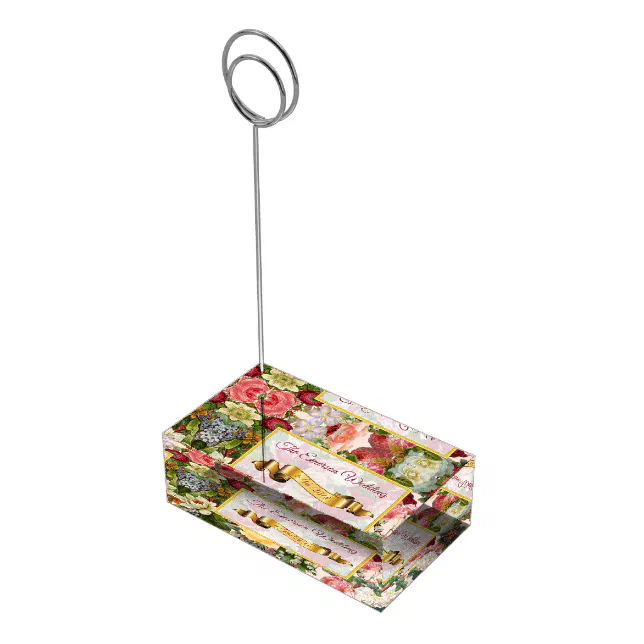 Personalized Table Number Card Holder for Wedding | Zazzle