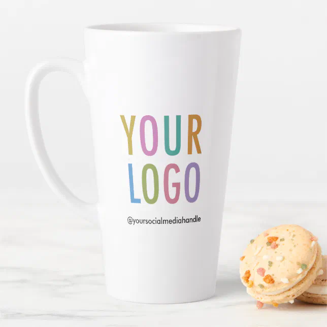 Personalized Tall Latte Mug Custom Logo 17 oz | Zazzle