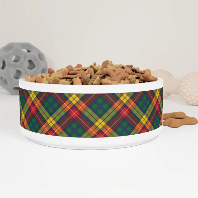 Personalized Tartan Clan Buchanan Plaid Pattern Bowl | Zazzle