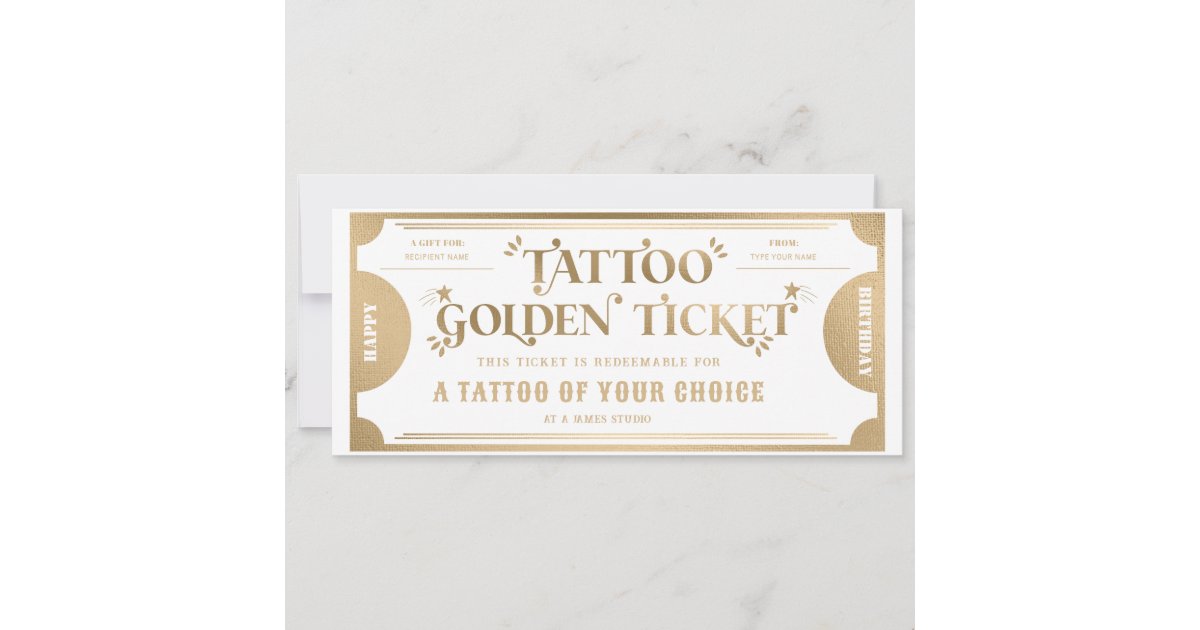 Personalized Tattoo Gift Voucher Template | Zazzle
