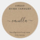 Personalized Tea Light Candle Label Round Sticker | Zazzle
