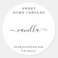 Personalized Tea Light Candle Label Round Sticker | Zazzle