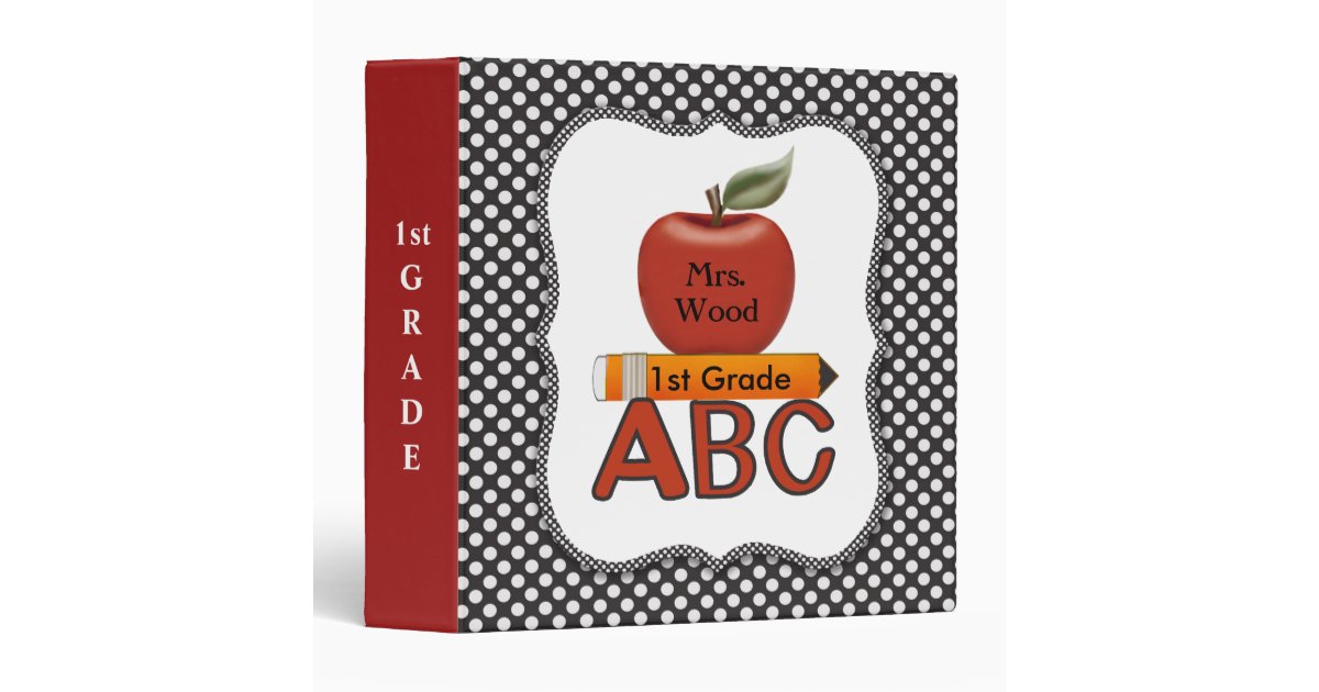 Personalized Teacher ABC Binder | Zazzle