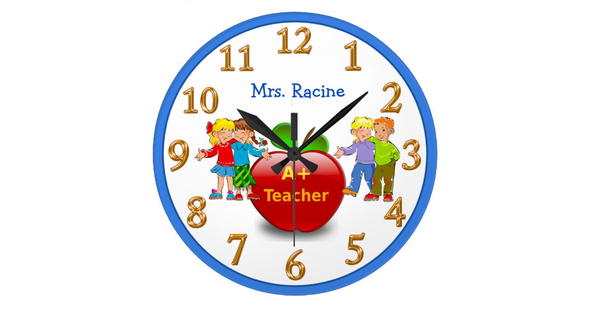 PERSONALIZED Teacher Appreciation Gifts CLOCK | Zazzle