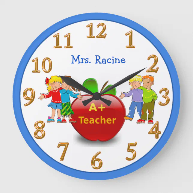 PERSONALIZED Teacher Appreciation Gifts CLOCK | Zazzle