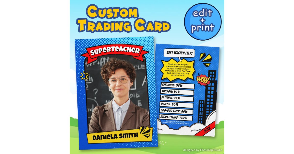 Personalized Teacher Card, Superhero Teacher Card | Zazzle