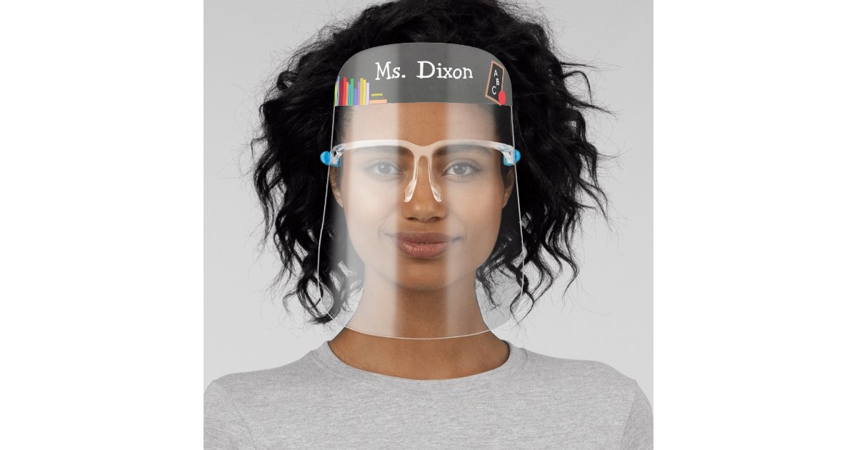 Personalized Teacher Face Shield | Zazzle