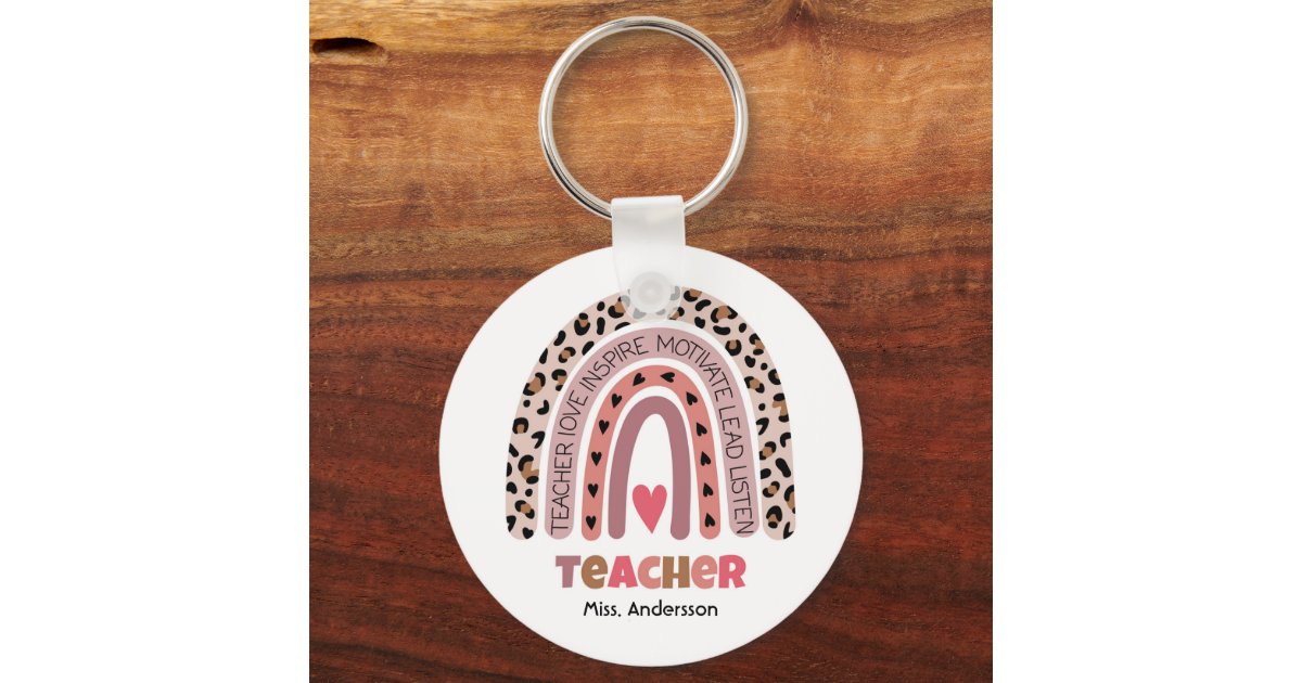 Personalized Teacher Gift, Custom Teacher Gift Key Keychain | Zazzle